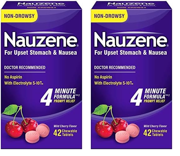 Amazon.com: Nauzene Upset Stomach & Nausea Chewable Tablets Flavor ...