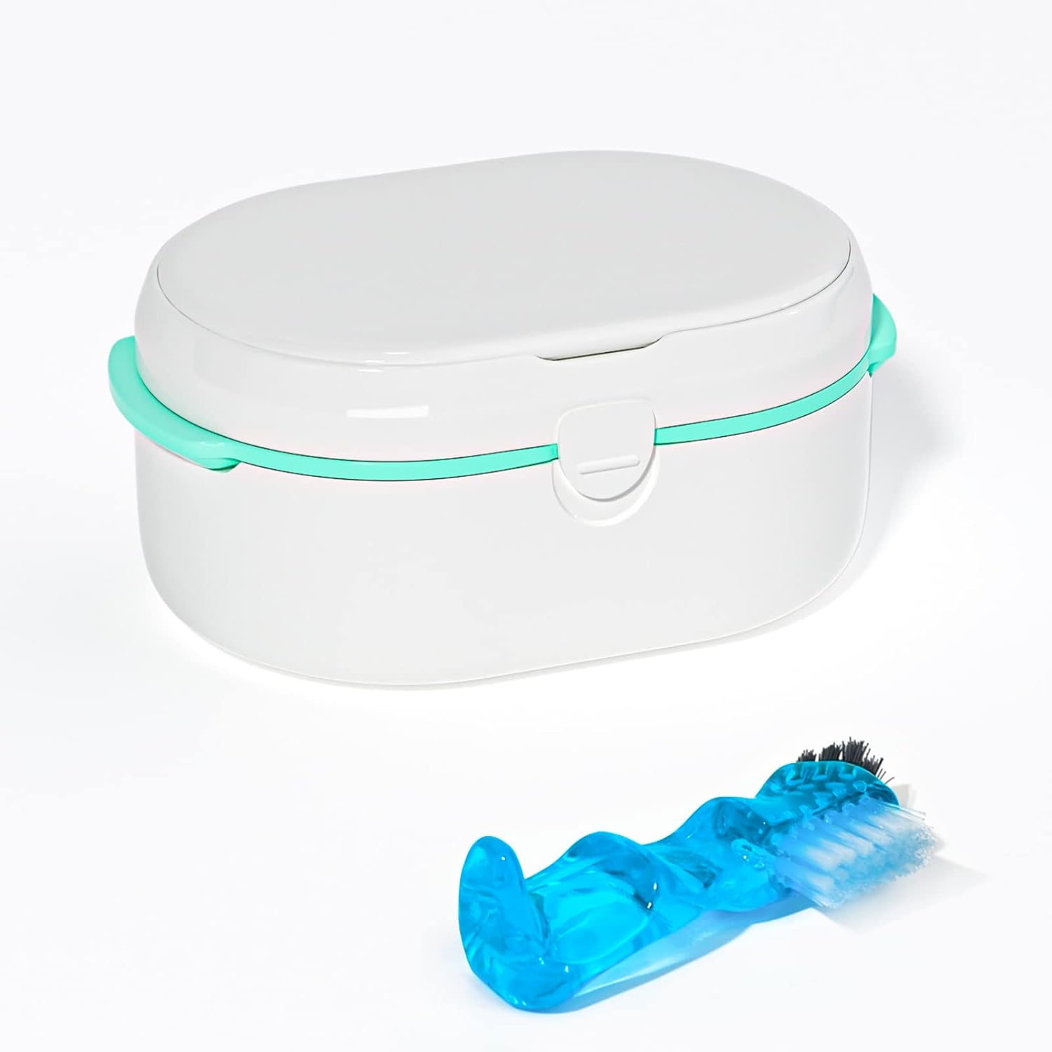 Denture Bath Box and Denture Brush Denture&Retainer Set, Denture Case ...