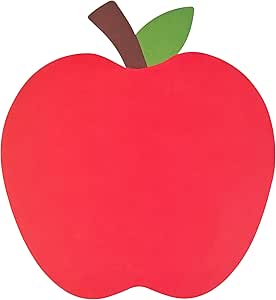 Amazon.com: 50Pcs Back to School Paper Placemats Red Apple-Shaped ...