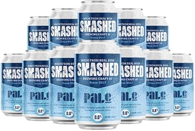 Smashed British Alcohol Free Pale Ale 330ml Cans 12 Pack : Amazon.co.uk ...