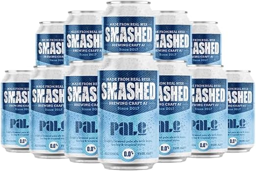 Smashed British Alcohol Free Pale Ale 330ml Cans 12 Pack : Amazon.co.uk ...