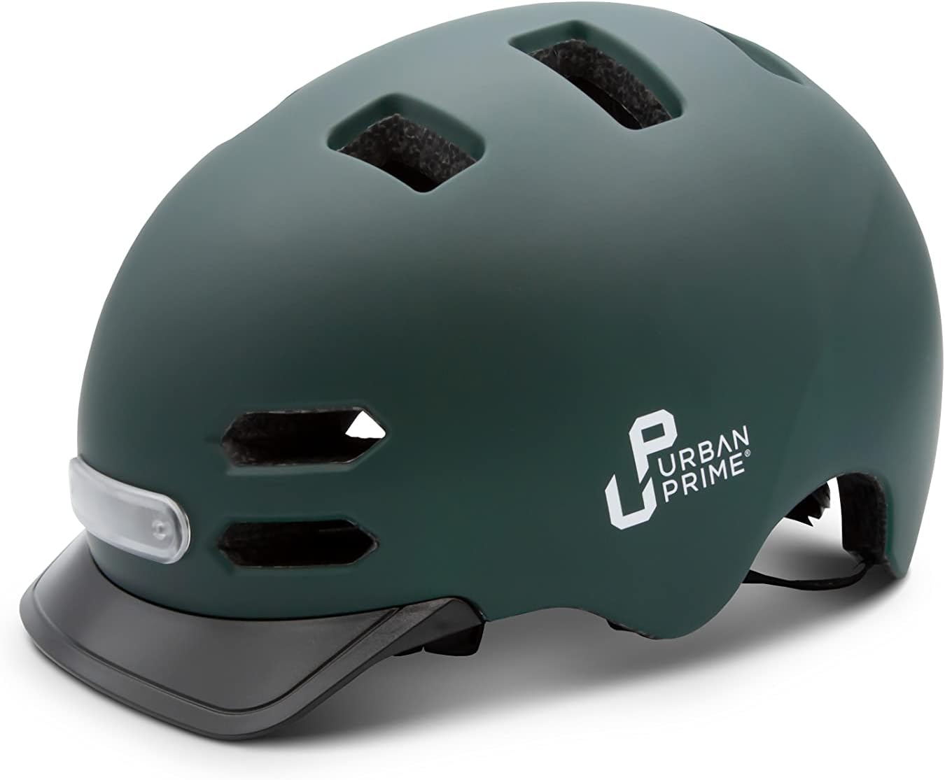 Urban Prime Urban Helmet, Casco Protettivo con Visiera e Luce Anteriore ...