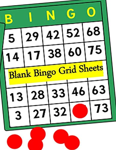 Blank Bingo Grid Sheets Bingo Grid Score Record Bingo Game | Desertcart ...