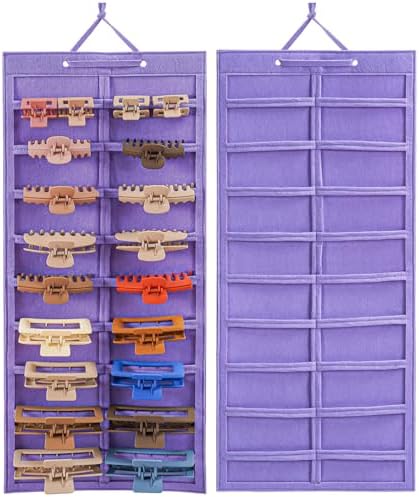Amazon.com: Heesch Hanging Claw Clip Organizer Satin Covered Hair Claw ...