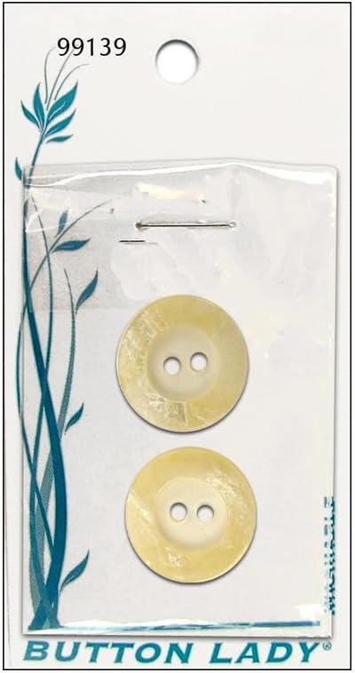 Amazon.com: JHB Button Lady Buttons Marble Cream 3/4"2pc : Arts, Crafts ...