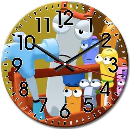 Amazon.com: Personal Handy Manny Frameless Arabic Numbers Round Wall ...