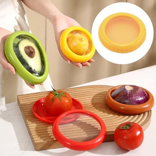 Silicone Fruit Storage Box, Avocado Saver and Tomato Holder, Reusable ...