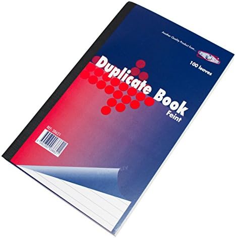 [Pack of 2] Full Size 100 Leaf Invoice Duplicate Books Receipt Feint ...