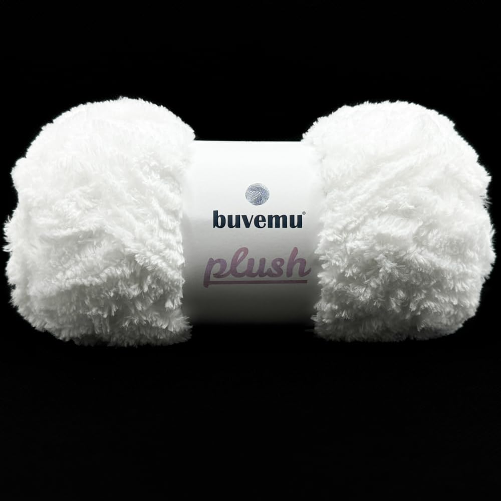 Amazon.com: Buvemu Plush Faux Fur Bulky Yarn, Super Soft Fluffy Fuzzy ...