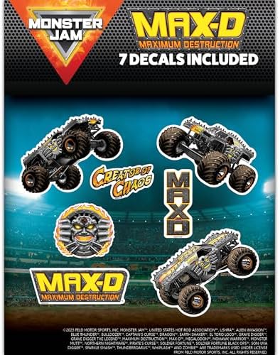 Amazon.com - Monster Jam Max-D Decals - Set of 7 Maximum Destruction ...