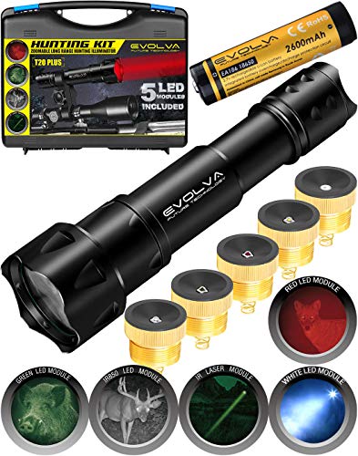 Zoomable Hunting Flashlight Illuminator with Red Green White - Want It All