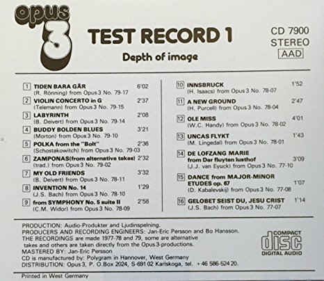 Amazon.com: Test Record 1: Depth of Image: 0782843551023: Opus 3: Books