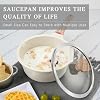 Amazon.com: VINCHEF Sauce Pan Set with Lid 10PCS, 3 White Non Stick ...