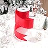 Amazon.com: DINDOSAL Red Wired Ribbon - 2.5" x 10 Yard Scarlet Red ...