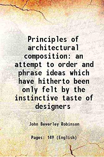 Amazon.in: Buy Principles of architectural composition an attempt to ...