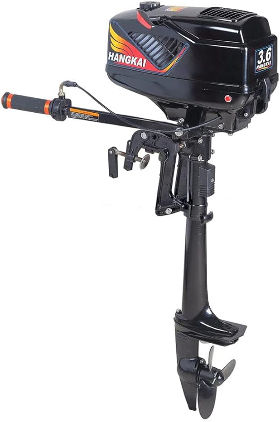 Amazon.com: HANGKAI Outboard Motor 2 Stroke 3.6 HP Kayak Boat Engine with CDI Water Cooling ...