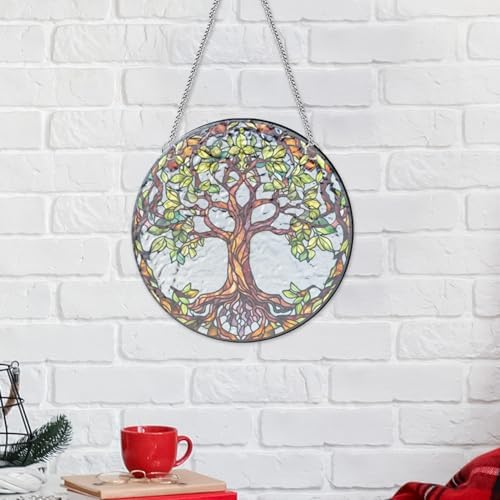 Amazon.com: HOTIYOK Tree of Life Acrylic Window Hangings Big Tree ...