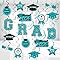 Amazon.com: JOYMEMO 30 Pieces Teal and Black Graduation Hanging Swirls ...