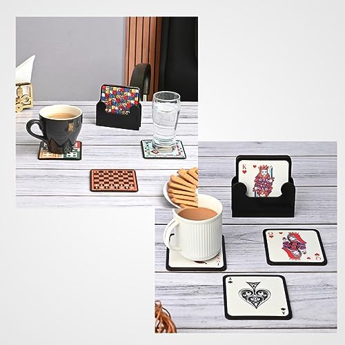 Gift Kya De Coaster Set Of 12 Wooden Coasters With Proper Coaster Stand ...