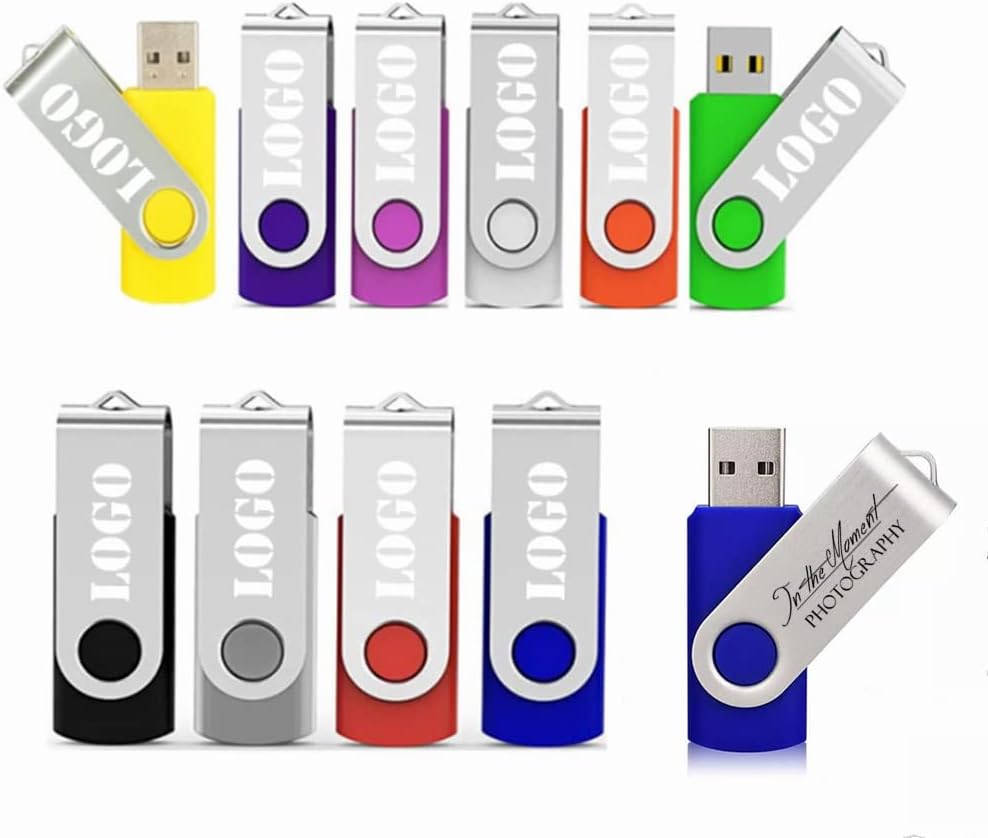 Amazon.com: 10 Pack USB Flash Drive 2GB Free Custom Personalized Logo ...