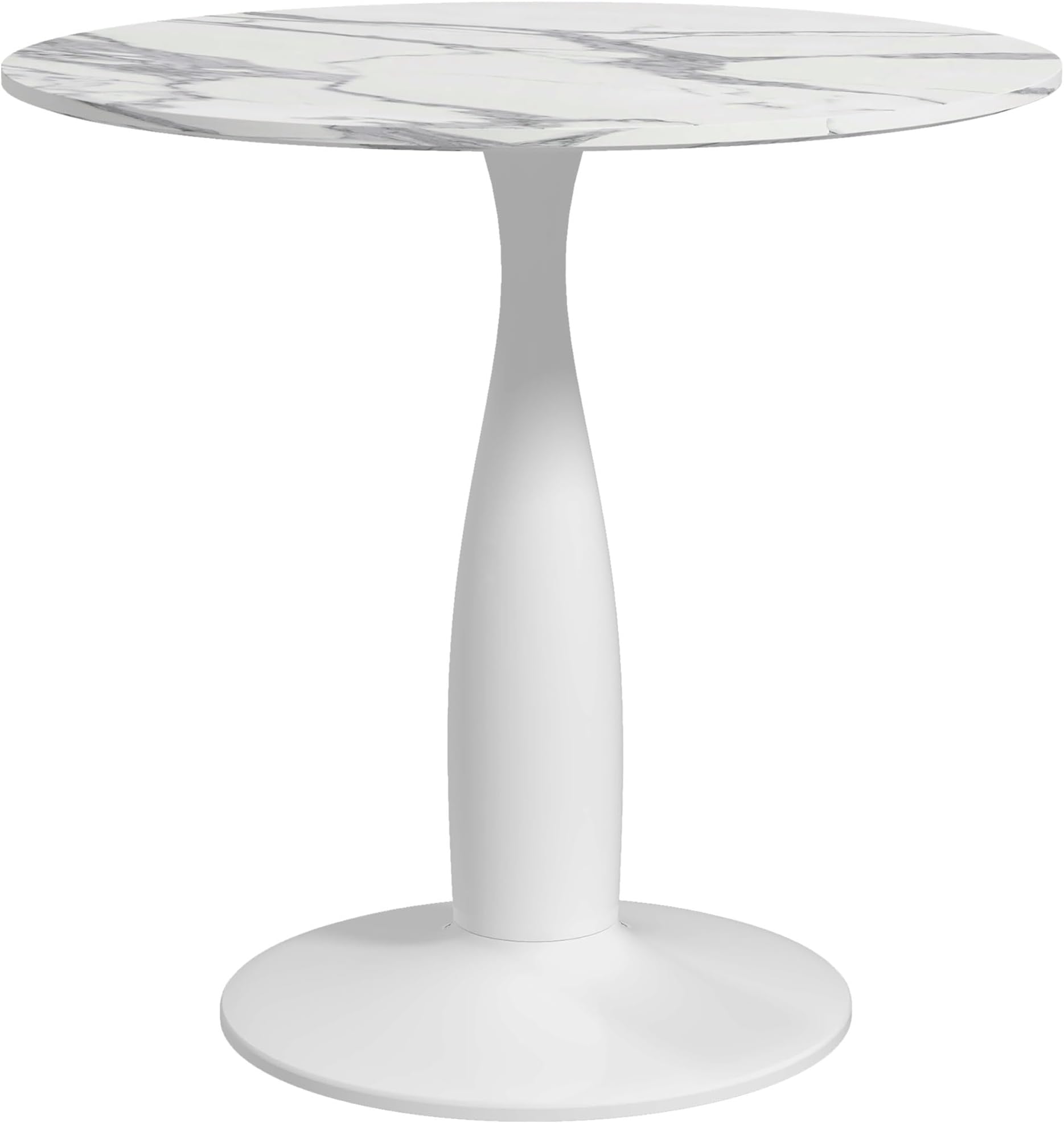 Furniturebox UK Dining Table - Elina 80cm 2 Seat Round Pedestal Dining ...