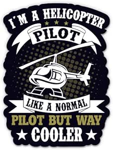 Amazon.com: Helicopter Pilot Sticker - 3" Laptop Sticker - Waterproof ...