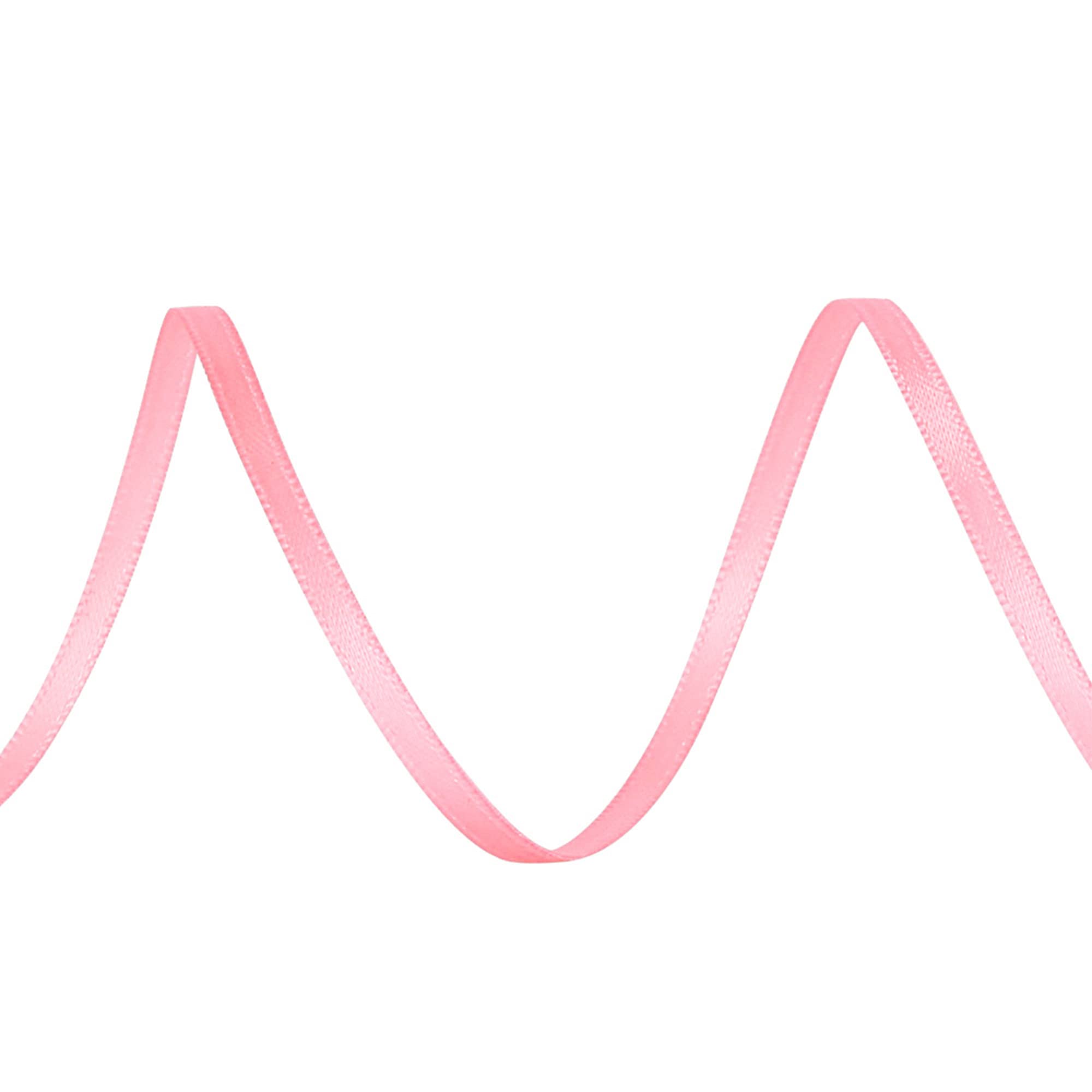 Snapklik.com : Pink Double Faced Satin Ribbon, 1/8" X Continuous 100 ...