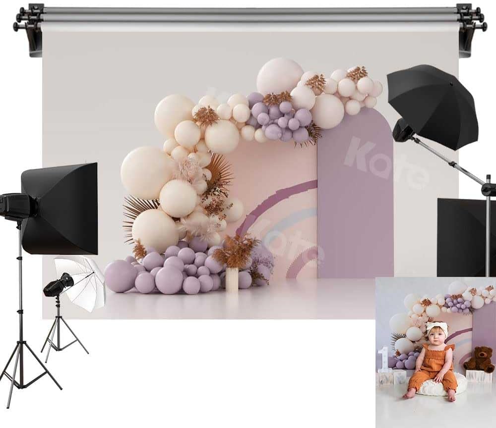 Amazon.com : Kate 7x5ft/2.2x1.5m Cake Smash Forest Balloon Backdrop ...