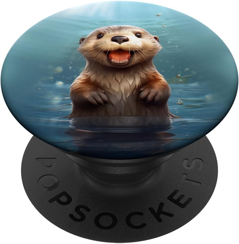 Amazon.com: Cute Sea Otters Animal couple Love Gift for her PopSockets ...