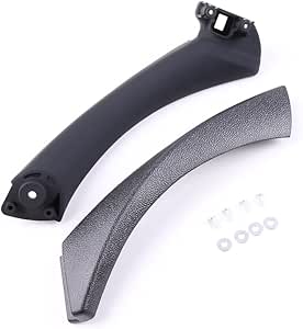 Amazon.com: Inner Outer Door Panel Handle Pull Trim Cover Black for BMW ...