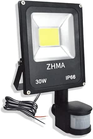 ZHMA 12V-24V DC Projecteur LED Exterieur Eetecteur de Mouvement,30W ...
