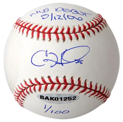 Philadephia Phillies Cole Hamels Autographed Baseball Inscribed "MLB ...
