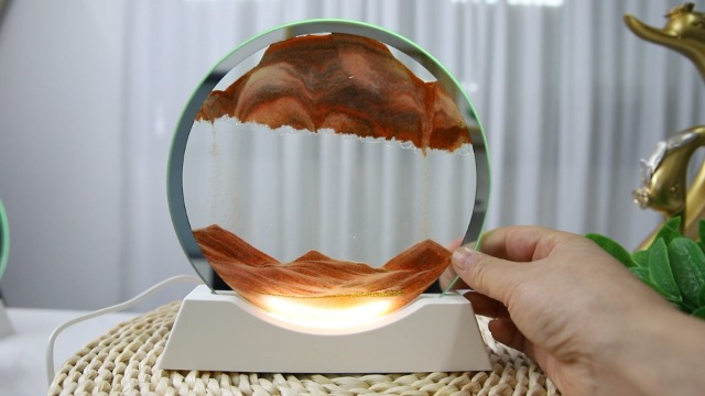 Watch Moving Sand Art Decor Lamp, Sand Art Liquid Movement and 3D deep ...