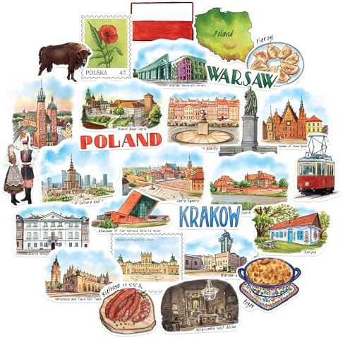 Amazon.com: Navy Peony Emerald Ireland Travel Stickers (34pcs ...