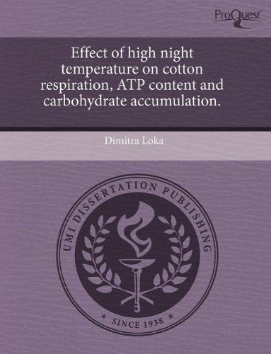 Amazon | Effect of High Night Temperature on Cotton Respiration | Loka ...