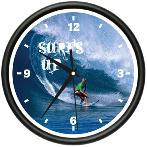 SignMission Beagle Surfing Wall Clock Board Bag Surfer Bedroom Gift
