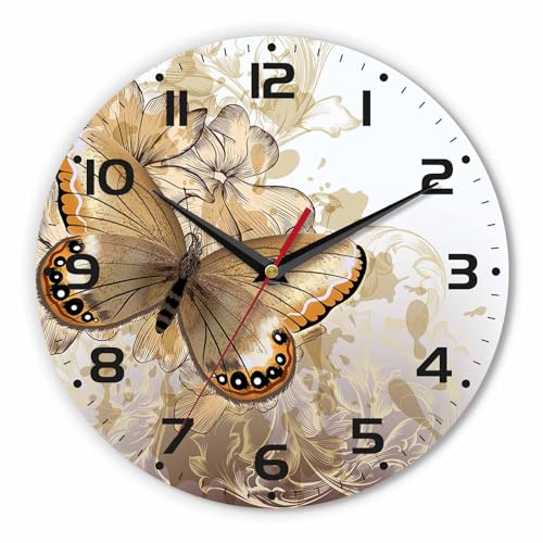 Wanduhr Mit Schmetterling