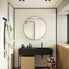 Amazon.com: 42 Inch Oversized Modern Round Mirror - Brushed Metal Frame ...