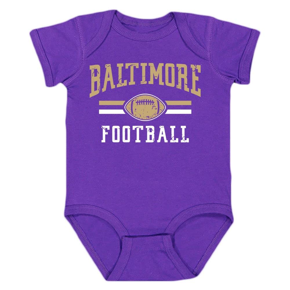 Snapklik.com : Baltimore Football Retro Team Kids Fan Onesie