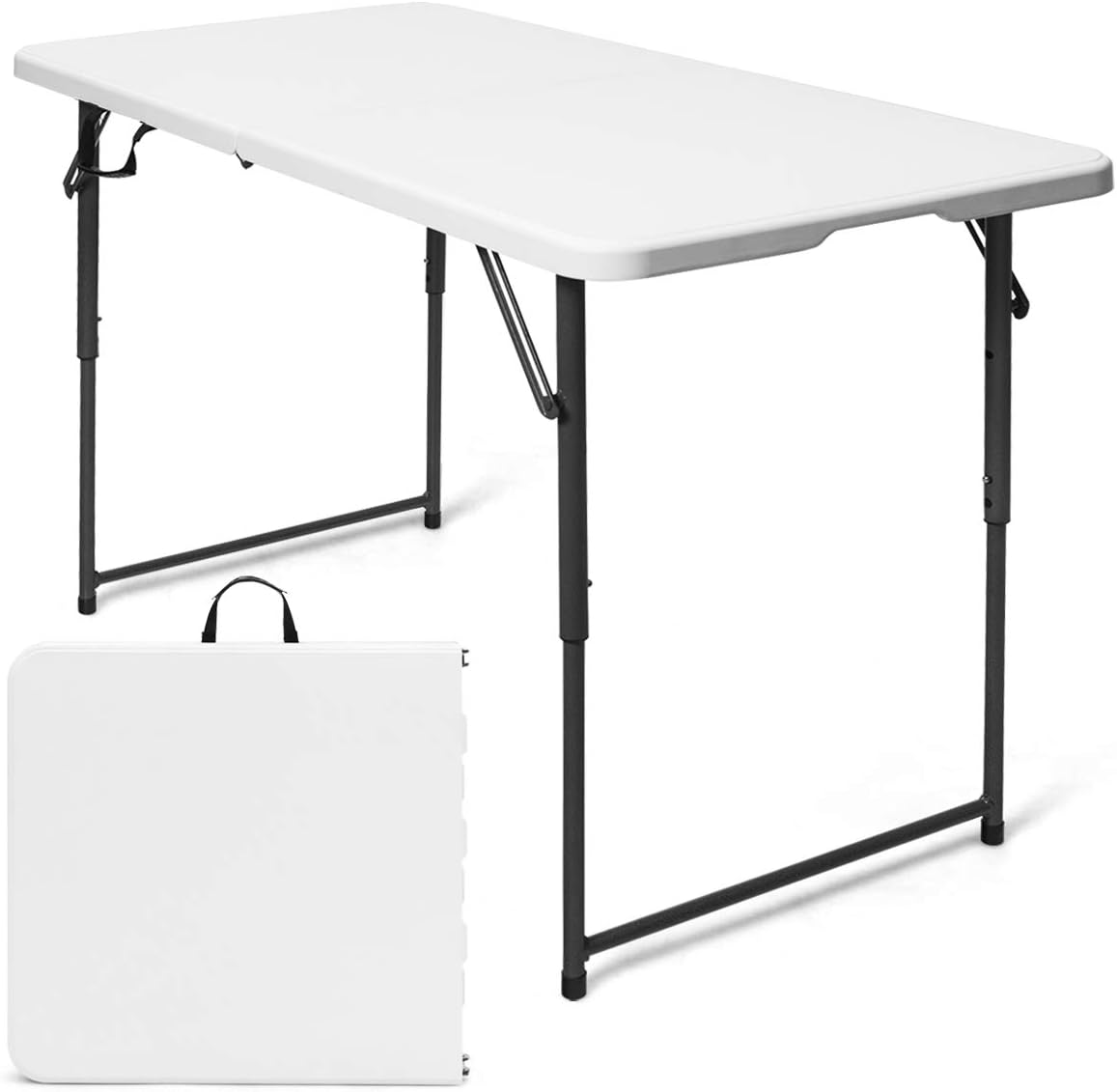 Amazon.com: Amazing for less 4ft Bi-Fold Folding Table Portable Plastic ...