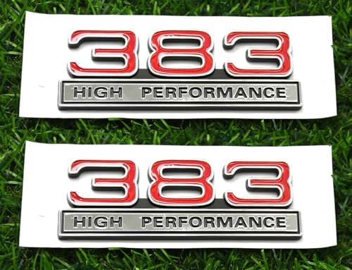 Amazon.com: Pair Set 383 6.2L High Performance Engine Emblem Badge 3D ...