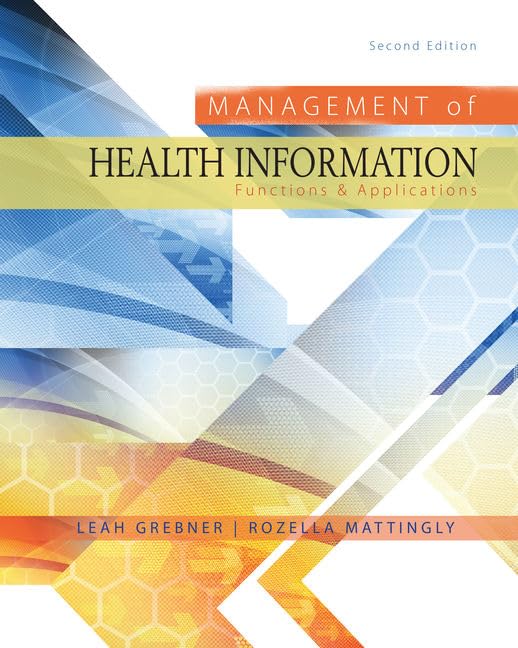 Management of Health Information: Functions & Applications ...