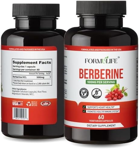 Amazon.com: Berberine Supplement 1200mg - 5X Higher Absorption - Ultra ...
