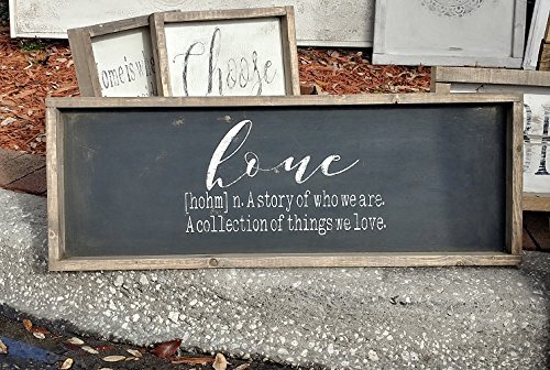 Amazon.com: Rustic farmhouse Home definition sign/wood trimmed ...