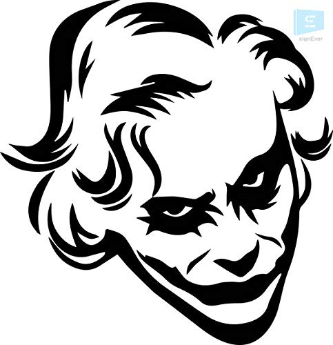 SIGN EVER Joker Stickers Bikes Cars Laptop Wall Decals Vinyl L x H 18. ...