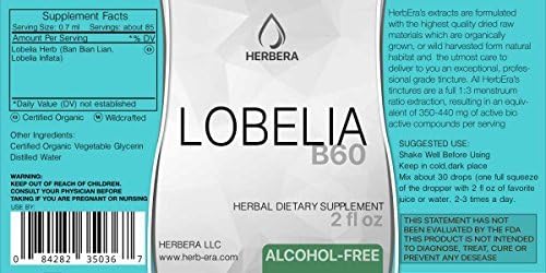 Amazon.com: Lobelia B60 Alcohol-Free Herbal Extract Tincture ...
