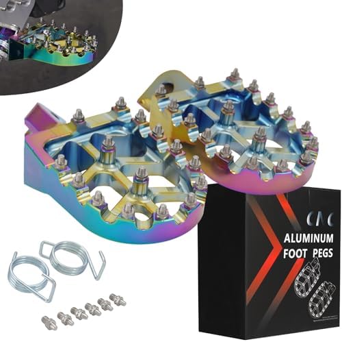 Amazon.com: JFG RACING Dirt Bike Foot Pegs with Springs,7075 Aluminum ...