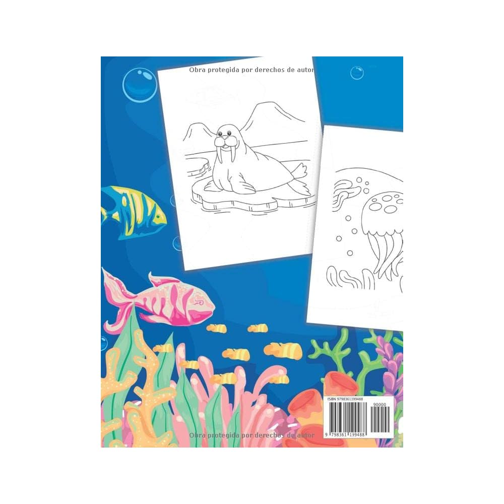Colorea Animales Marinos Libro de Colorear para New Caledonia | Ubuy