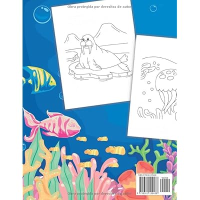 Colorea Animales Marinos Libro de Colorear para Chile | Ubuy