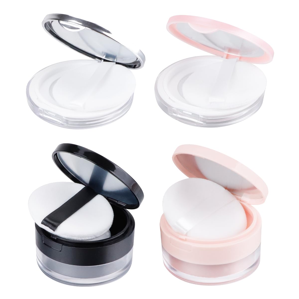 Amazon.com: 4Pcs Loose Powder Containers with 8 Puffs, FHDUSRYO 20g/5g ...